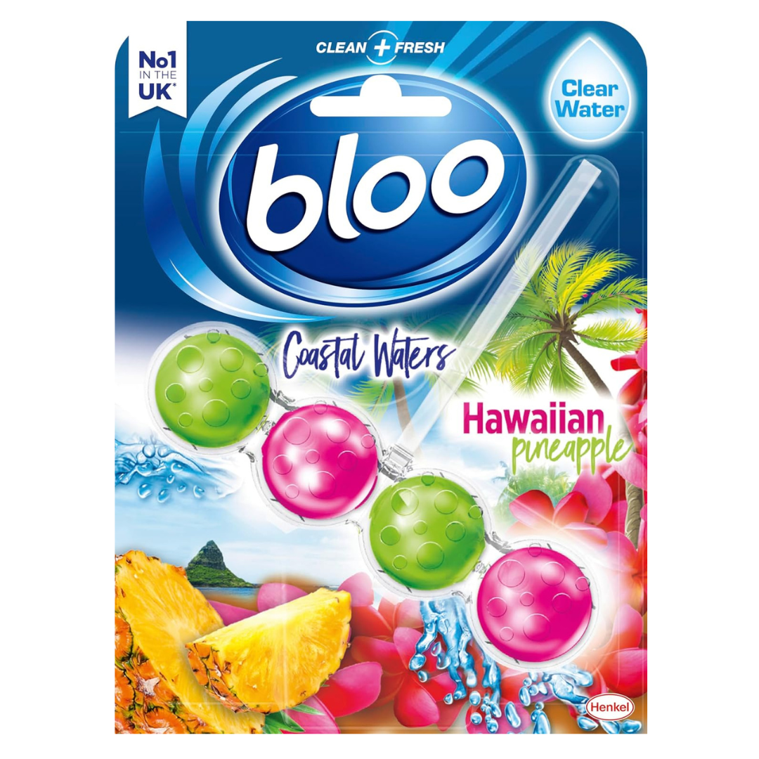 Bloo Colour Active+ Toilet Rim Block Hawaiian Pineapple 50g – Flekkfritt-no